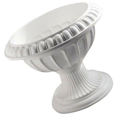 Roman Column Flower Pot 25CM Plastic Planter White Vintage