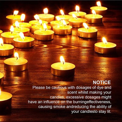 Wooden candle holder, candle wick, candle core sticker, can