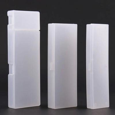 Simple Transparent Pencil Case Frosted Plastic Pencil Pens S