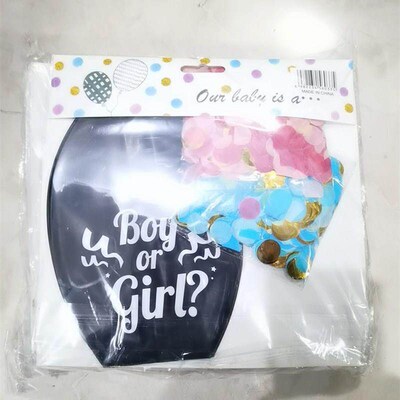 36 inch round black gender reveal balloon party decoration