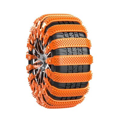 The snow tire chains, designed to prevent slipping and help