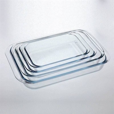 tempered glass dish microwave oven pan risotto dish rectan