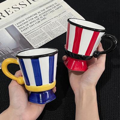 Painted Ceramic Mug Artistic Coffee Cup for Birthday Gifts