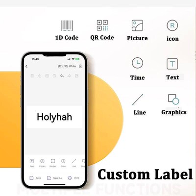 Holyhah P0 Wireless Label Printer Portable Pocket Label Prin
