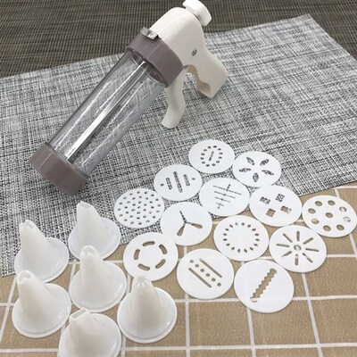 1pc-Cake Cream Decorating Gun Set Cookie Biscuit Pastry Syri