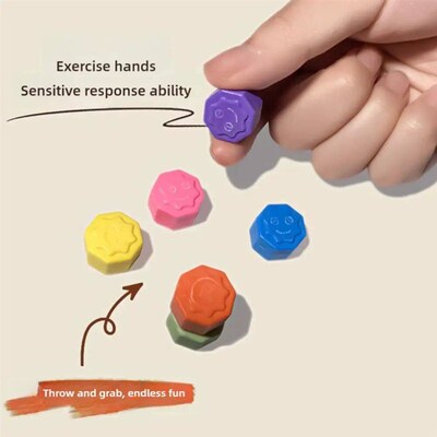 6/12Pcs/box Korea Traditional Play Game Gonggi Jack Stone Pe