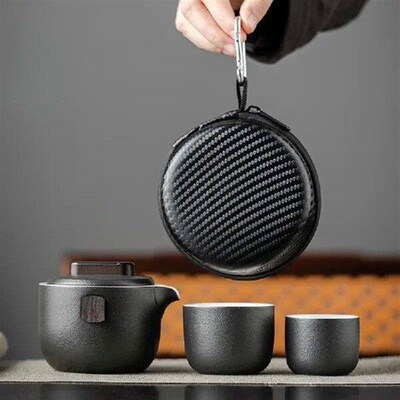 ceramic teapot with 2 cups a tea sets portable travel tea