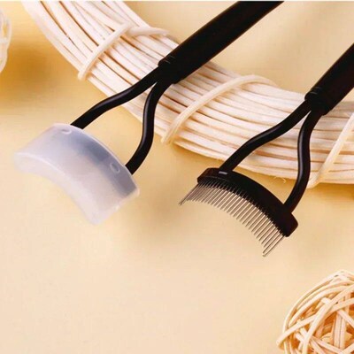 Eyelash Separator Metal Teeth Foldable Eyelash Curler Beauty