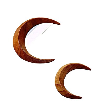 Crescent Moon Hair Fork Hand Carved Wooden Hair Sticks for