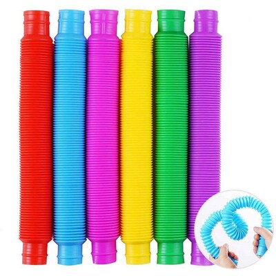 1- 5Pcs Novelty Sprng Pop Tubes Sensory Toy Sress Releve T