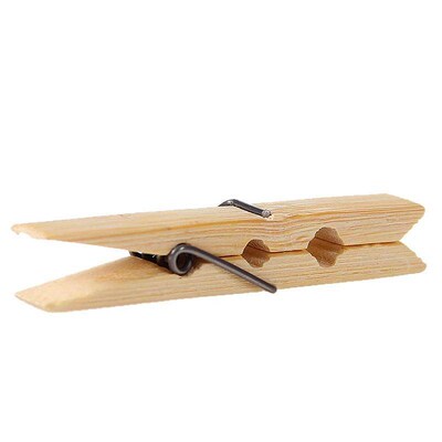 Set of 20 Bamboo Clothespins for Home Use - Perfect for Dryi