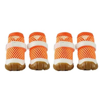 Summer Dog Shoes Breathable Dog Net Shoes Soft PVC Hollow