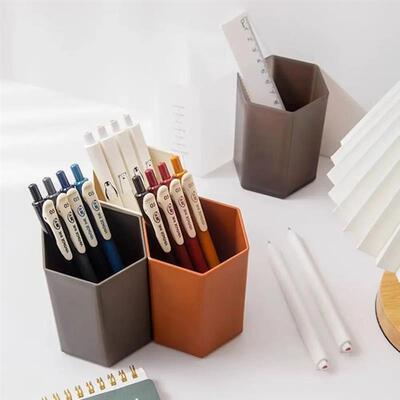 Creative Hexagonal Design Pen Holder Large Capacity Pen Cont