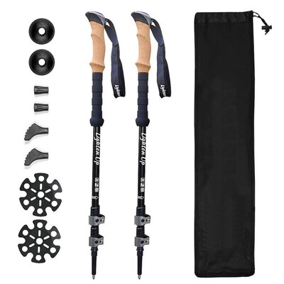 Lighten Up 2pcs Aluminum Alloy rekking Poles Outdoor  rekkin
