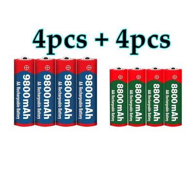 2021 New 15V AA 9800 mAh15V AAA 8800 mAh Alkaline15V Rec