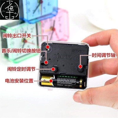 student bedroom clocks electronic small mini alarm clock闹钟