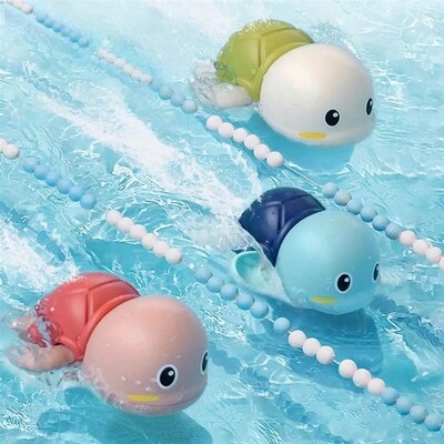 3PCS Baby Bath Toys Water Chain Clockwork Bathing Cute Swimm