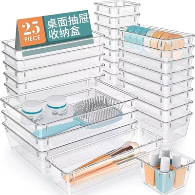 Plastic Drawer Organizers Set Organizer Storage Trays office
