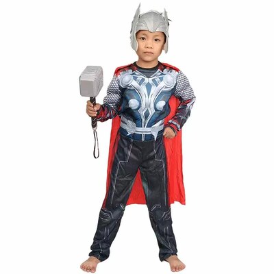 Thor Muscle Costume Kids Superhero Thor Cosplay Costume