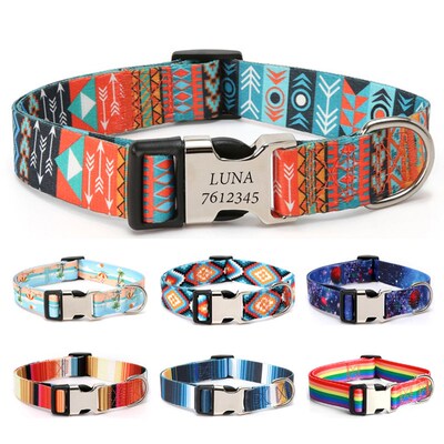 Pet Collar Personalized  Collar For Dog Cat Engraved ID Tag