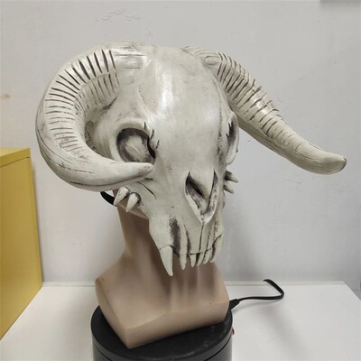 Scary Animal Horn Mask Cow Head Skull Mask Halloween Horror