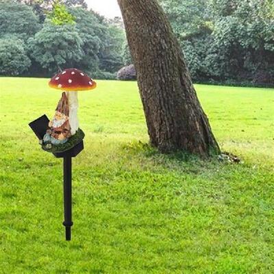 Solar Mushroom Lights For Outside Solar Fairy Statue LED