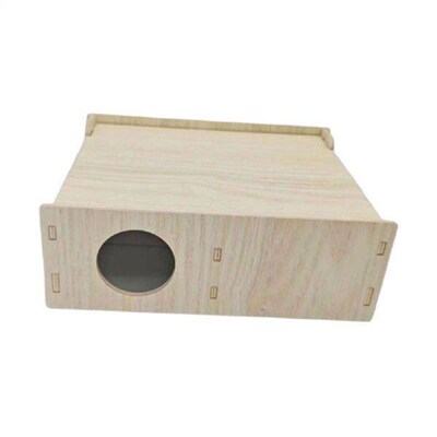 Wooden Hamster House Hamsters Accessories Fun Habitat Decor