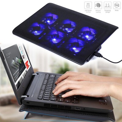 2021 New Portable Laptop Cooler With 6 Fans Cooling Pad