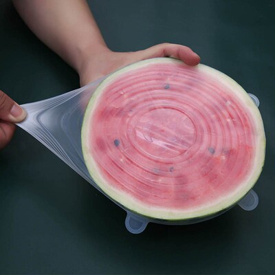 6Pcs Silicone Sretch Lid Universal Silicone Food Packaging B