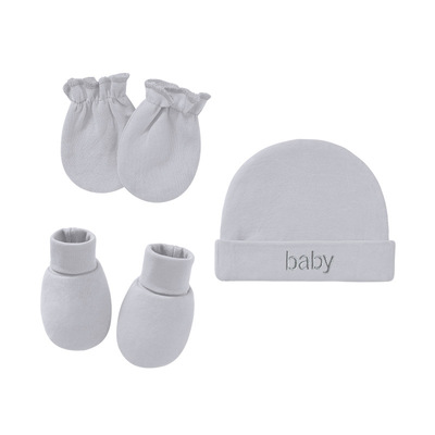 Newborn Hat+Gloves+Socks Set for Baby Boy&Girl Cotton Fall C