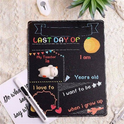 First Day School Chalkboard Printing Black Student Color