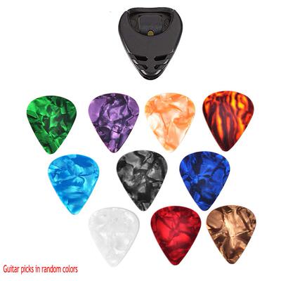 10Pcs Guitar Picks & Guitar Pick Holder Set For Acoustic Gui