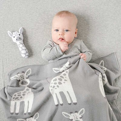 Simple Ins Style Wool Knitted Air Conditioner Nap Blanket Ba