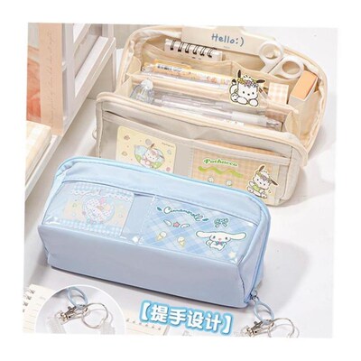 sanrio cartoon pencil case cinnamoroll kuromi pencilbag girl