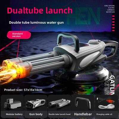 New Electric Gatling Water Gun Toy With LED Automatic Spray