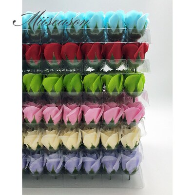 50pcs Diameter 4.5cm Cheap Soap Rose Head beauty Wedding Val