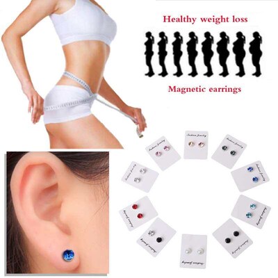 Health care magnets without ear holes 6mm colored diamond ea