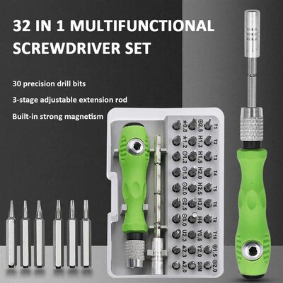 32 in 1 Multifunctional Screwdriver Set with 30 PCS Torx Phi