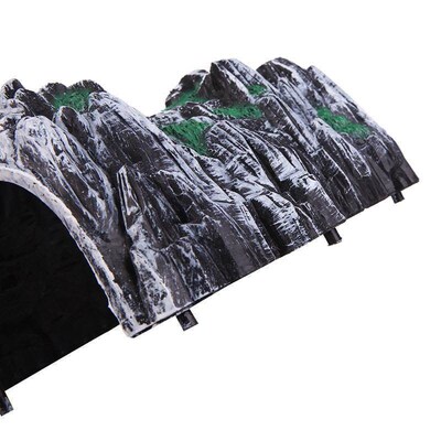 1pc Plastic Rockery Tunnel Track Train Slot 1:87 Scale Model