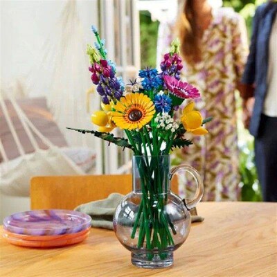 Flower Bouquet Architectural Decoration Set Romantic Rose