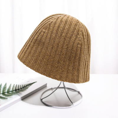 Fashion Spring Winter Solid Women Knitting Bucket Cap Visor