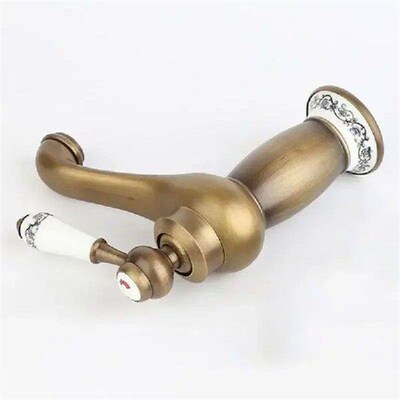 Deck Mounted Bathroom Sink Faucet Single Lever Control One