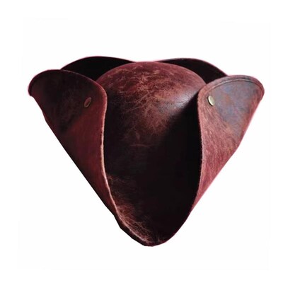 Pirate Tricorn Hat 加勒比海盗三角帽仿皮革海盗杰克船长帽