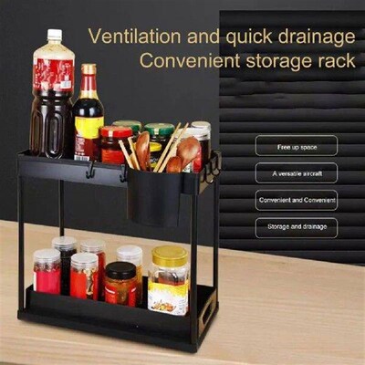Under-cabinet Drawer Organizer with Safety Pin Latches