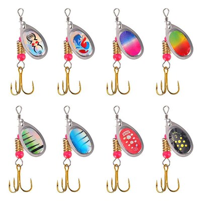 16pcs Metal Spinner Bait Fishing Lure Artificial SpinnerBait