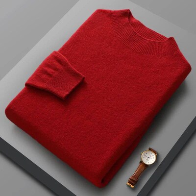 Autumn Winter Seamless Readymade Garments Mens Half High Ne