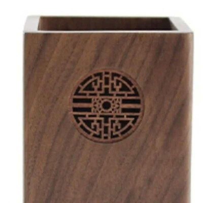 Walnut Solid Wood Pen Holder Office Supplies Pencil Storage