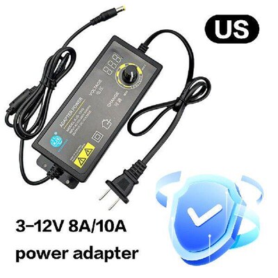 3-12V 8A Variable Switching Power Adapter Adjustable AC To