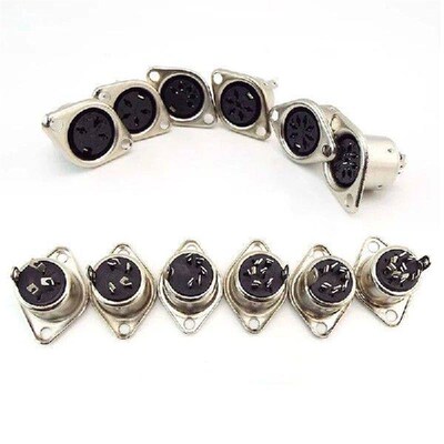 5pcs Solder Connector DIN 3 4 5 6 7 8 Pin DIN Male Female