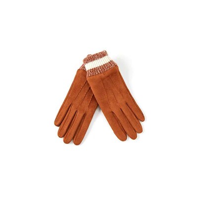 1 Pair Autumn Winter Suede Warm Gloves for Man Outdoor Windp